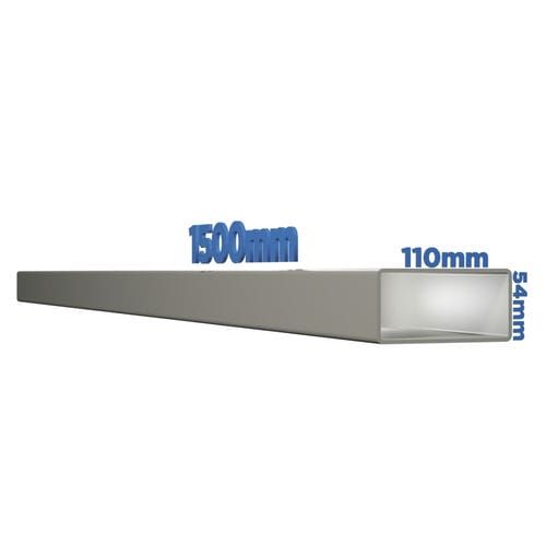 Monsoon Rectangular Ventilation Duct Flat Duct - 110mm x 54mm x 1.5mtr