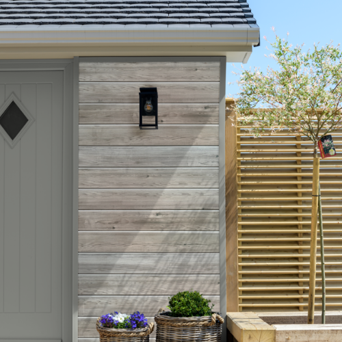 Naturale Wood Effect Cladding With V-Groove - 150mm x 5mtr Grey Cedar ...