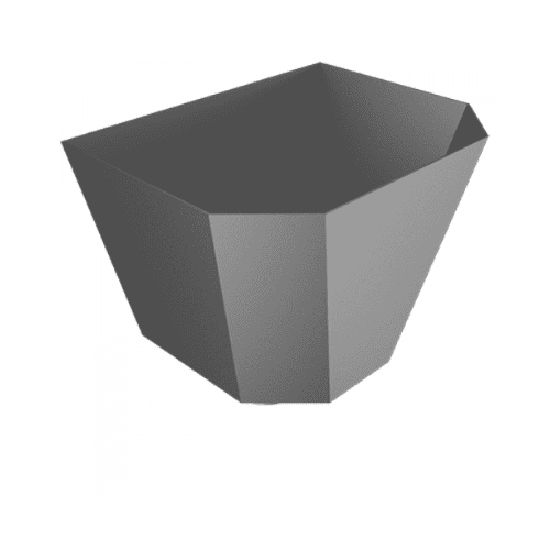 Aluminium Round Swaged Saturn Large Hopper - 63mm PPC Finish Anthracite ...